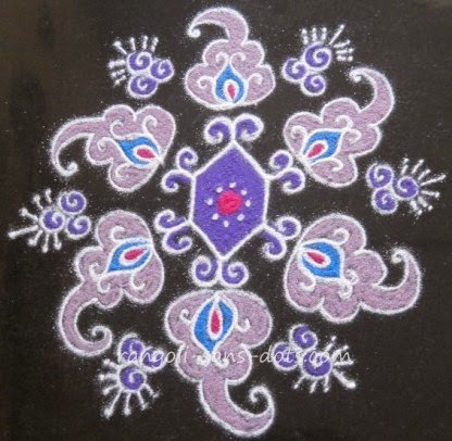 Make simple rangoli in 2, 3 or 4 steps | Kolam by Sudha Balaji