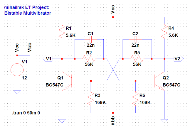 Electro-Magnetic World: Bistable Multivibrator (Trigger circuit)