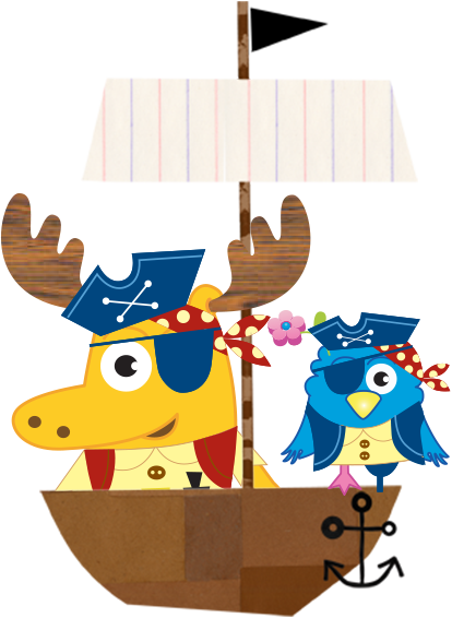 Cartoon Characters: Moose and Zee