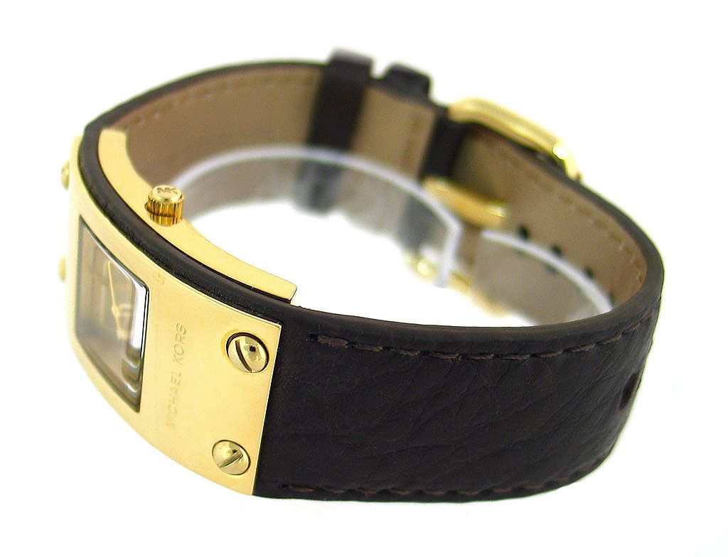 blogbuster2020: Michael Kors Brown Leather Band Ladies Watch MK2216