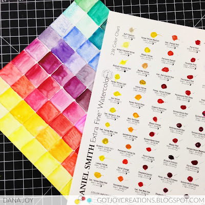 Daniel Smith Extra Fine Watercolor Sample Chart | Got Joy Creations ...