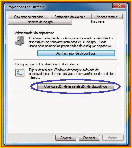 Infotesteopc: Configurando la instalación de Hardware Windows 7
