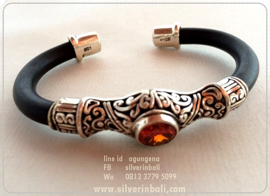 perhiasan dan aksesoris perak bakar bali gelang cowok gelang silver ...