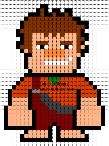 Minecraft Pixel Art Templates: Wreck it Ralph