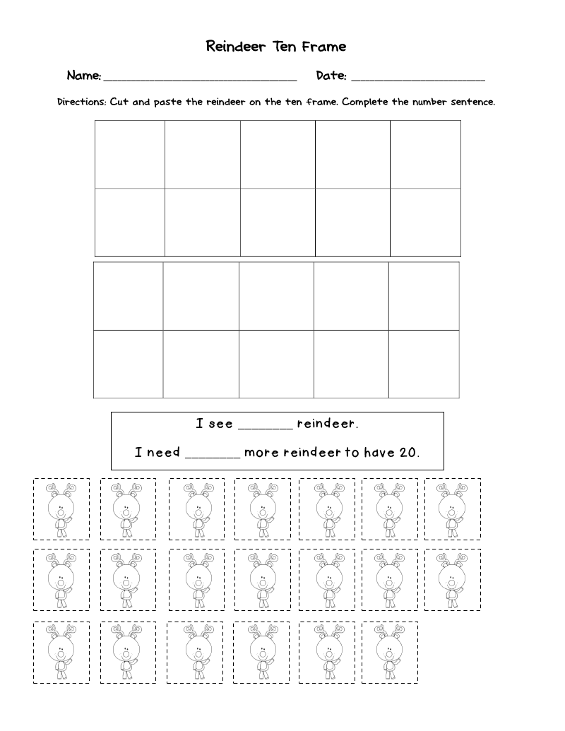 Lovely Literacy & More: Reindeer Math