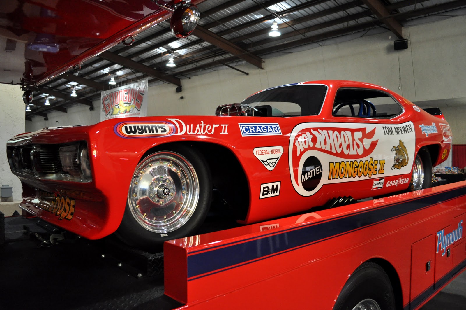 Don Prudhomme's race cars, and race car transporters for the Snake and ...