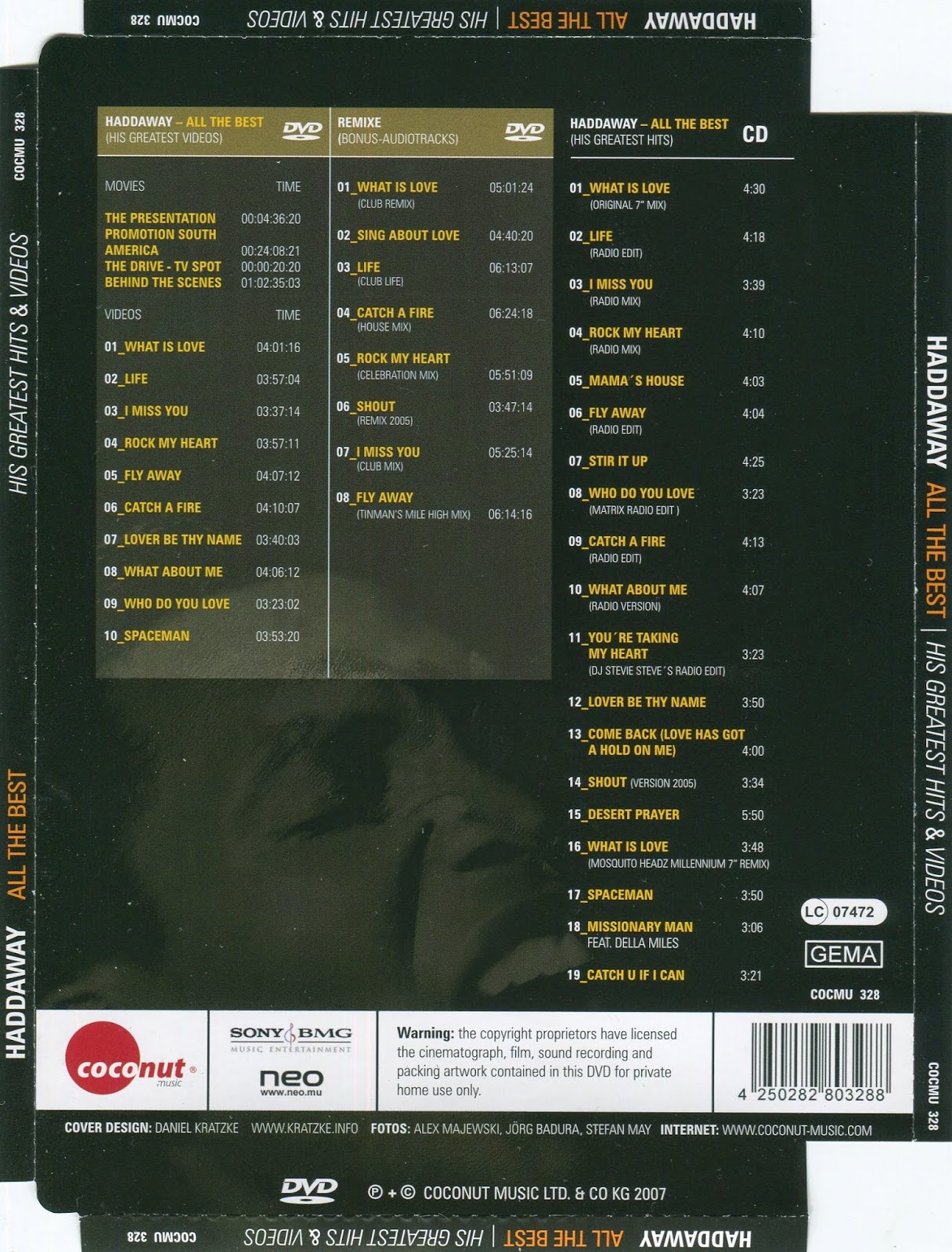 the-records-lover: Haddaway – All The Best – His greatest hits and ...