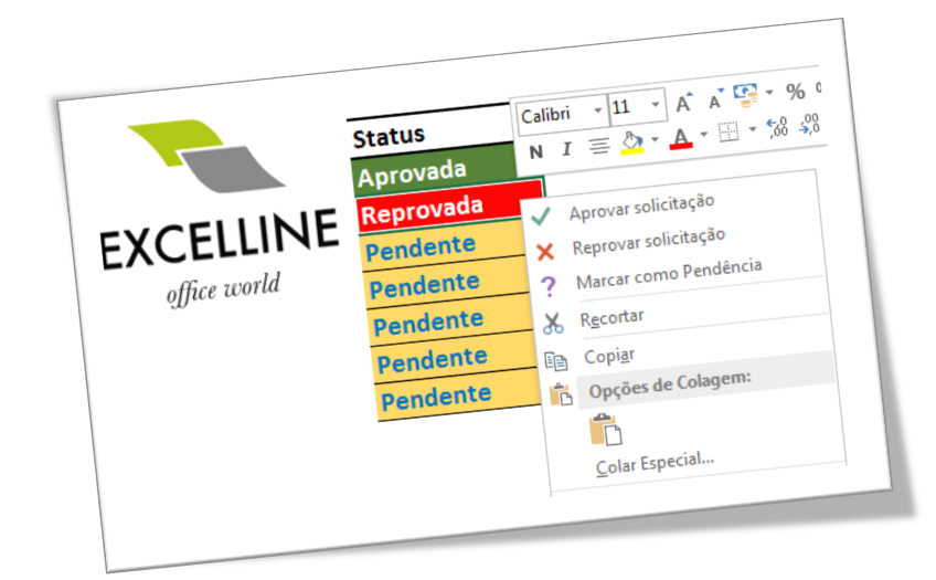 ExcelLine Office World: Excel VBA: Customizando o menu de contexto das ...