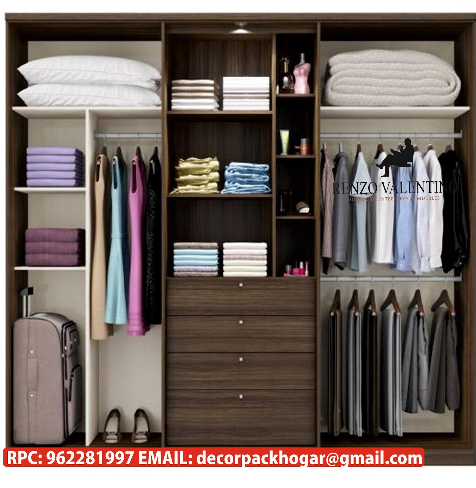 DISEÑOS FABRICACION DE CLOSET COCINA Y MUEBLES DE OFICINA RPC ...