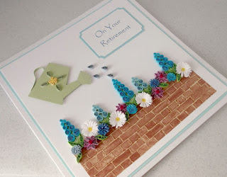 Paper Daisy Cards: Quilled retirement card
