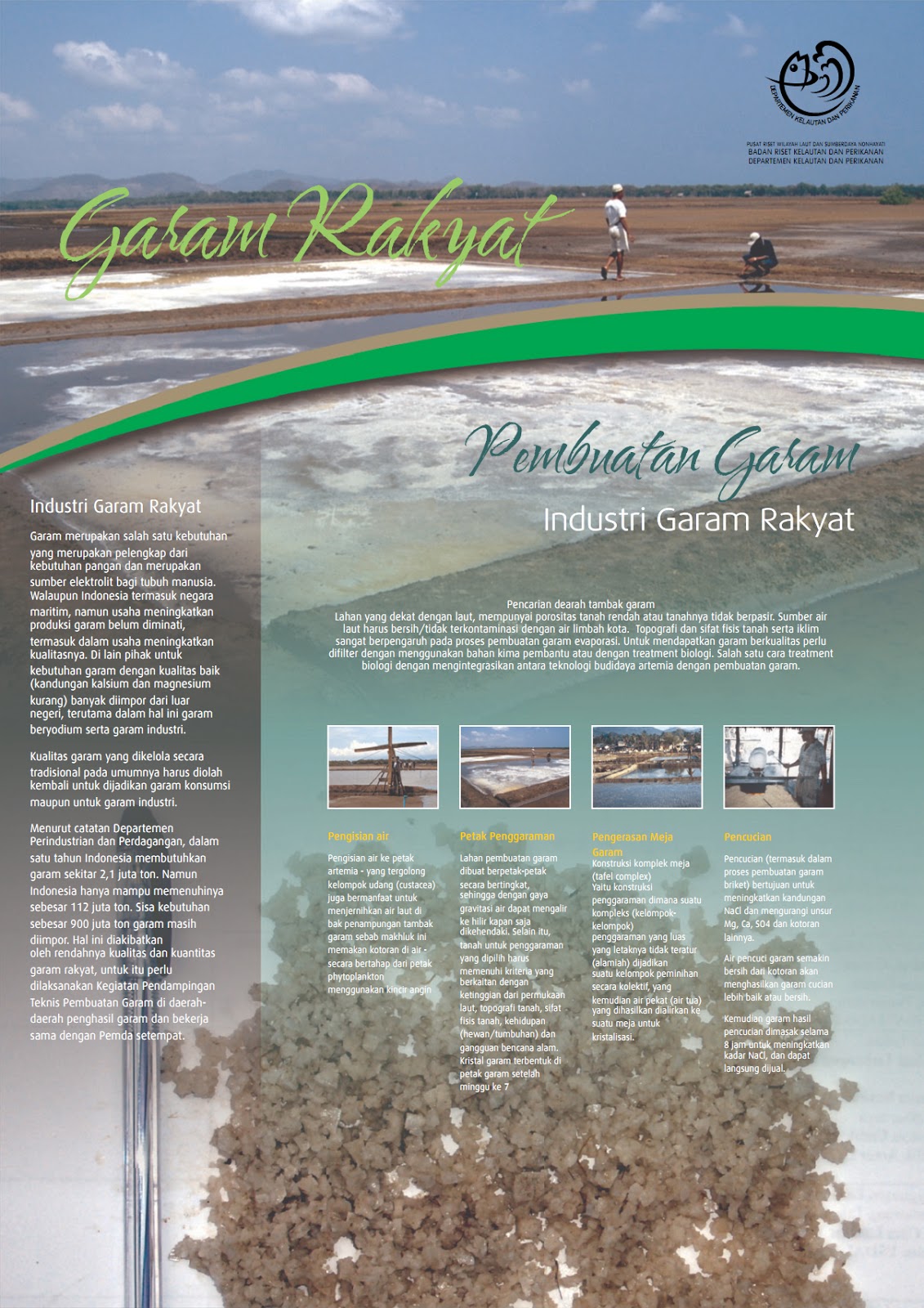 KOMUNITAS PENYULUH PERIKANAN: POSTER PENYULUHAN: GARAM RAKYAT