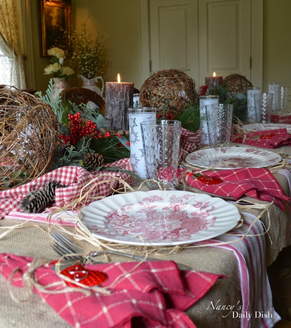 My Country Christmas Tablescape in a 6 page Magazine Layout!