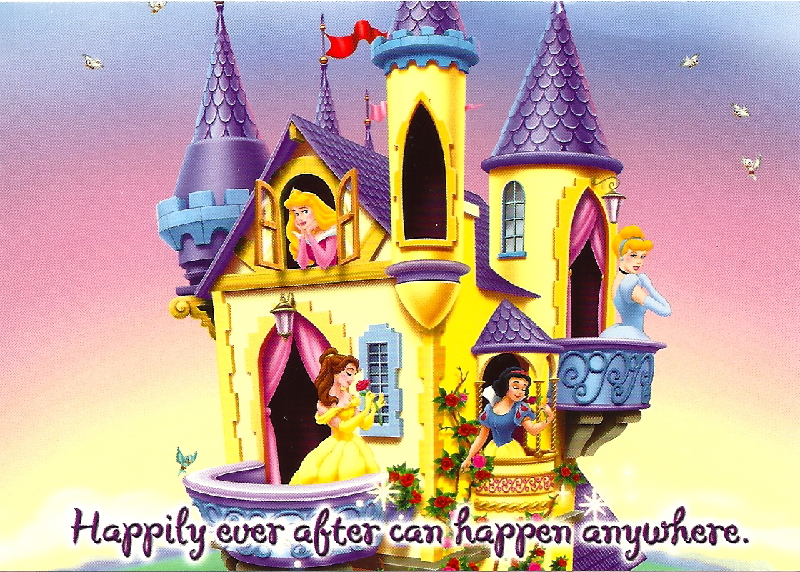 My Favorite Disney Postcards: Princesses in a Castle