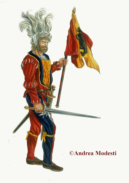 Andrea Modesti Art and Illustration: Swiss Standard-bearer, Battle of ...