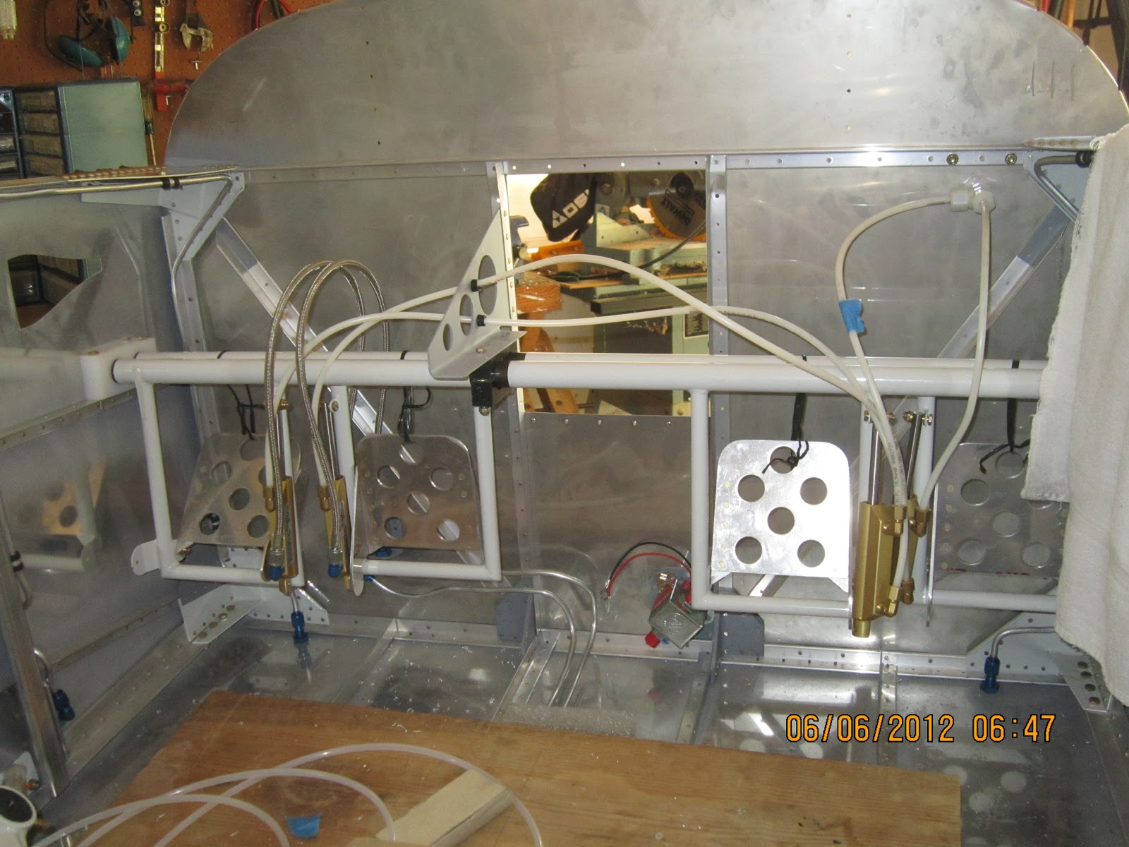 Larry's Airplane: Rudder Pedals and Brake Lines