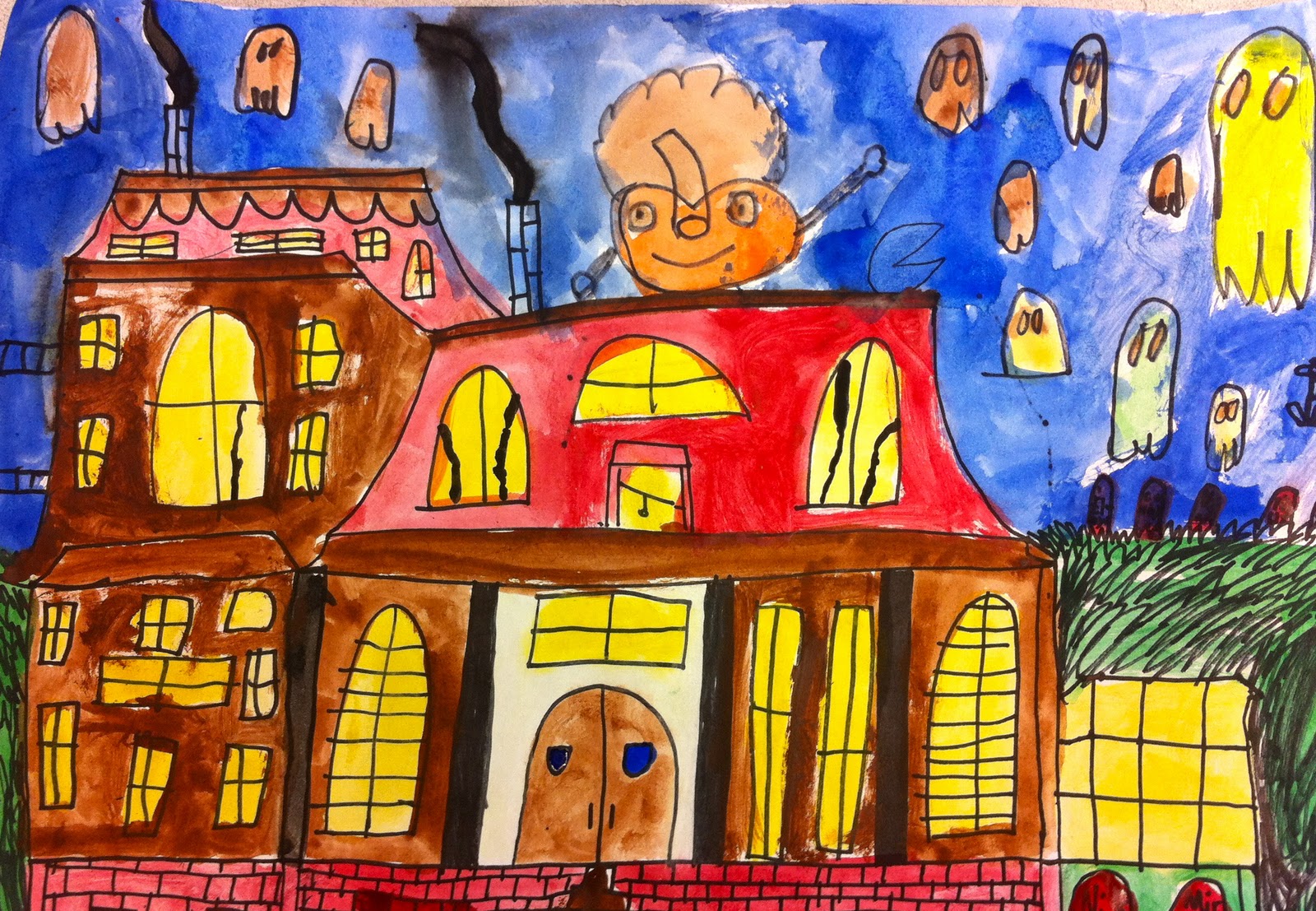 Expression of Imagination: "Haunted Houses" by Fourth Grade