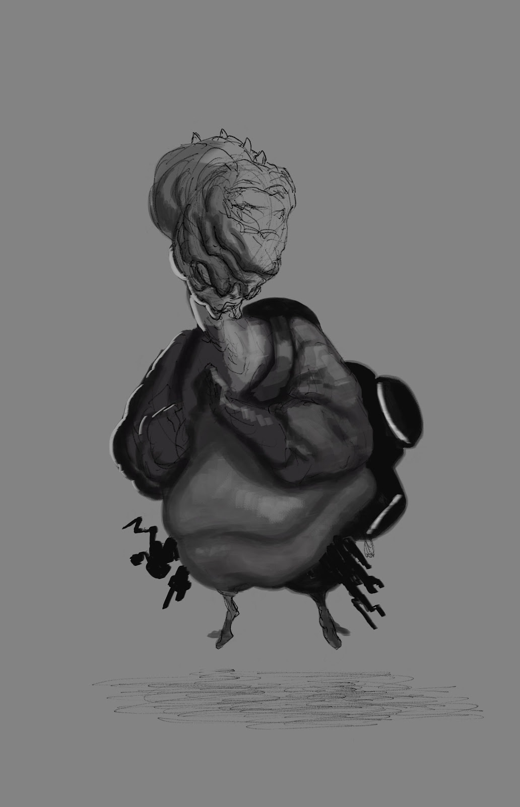 Eric Wilkerson Art Chronicles - CAPTAINS BLOG: FAT ALIEN SKETCH
