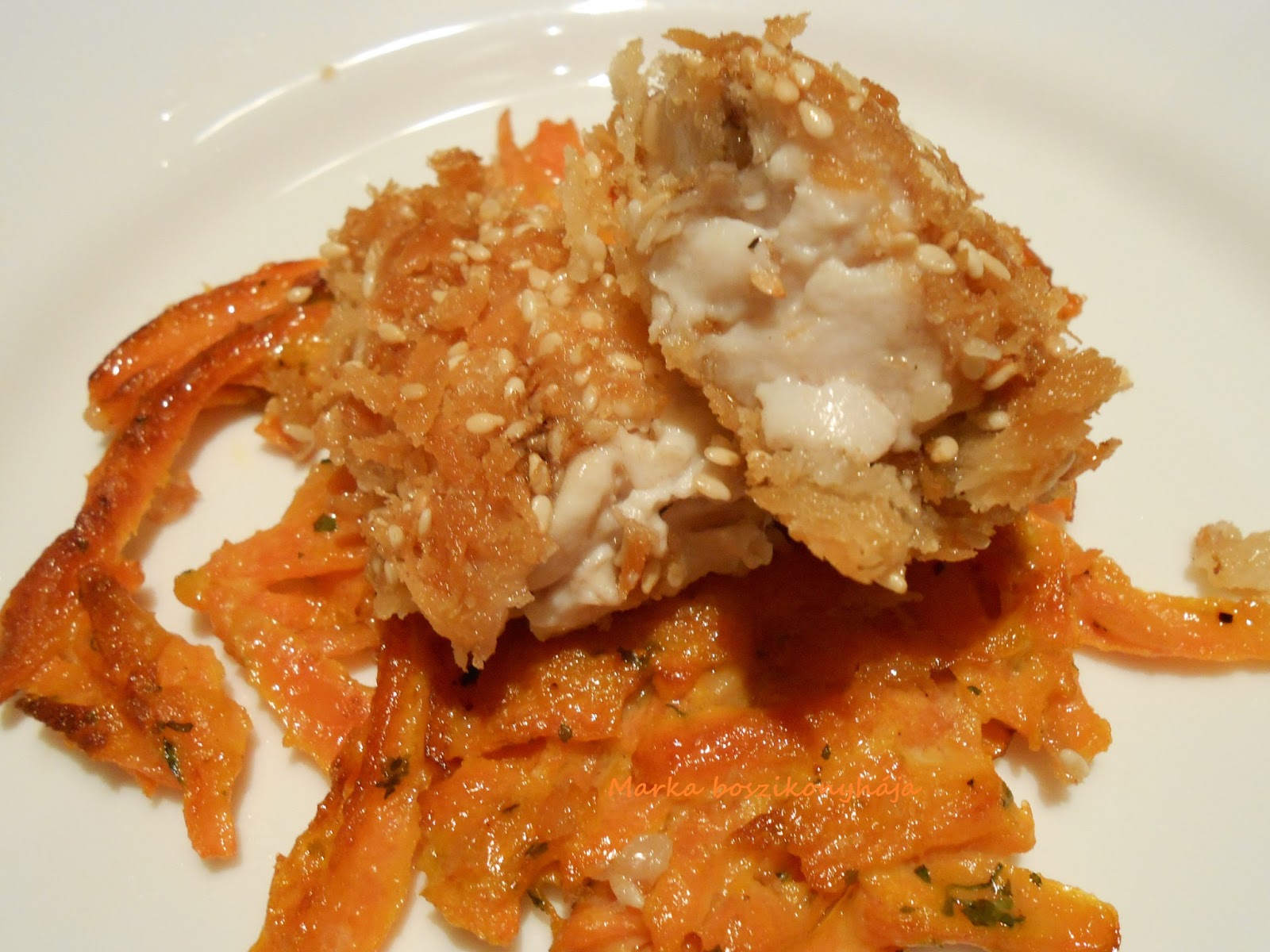 Marka boszikonyhája: Szezámmagos pirított haltej réparösztivel