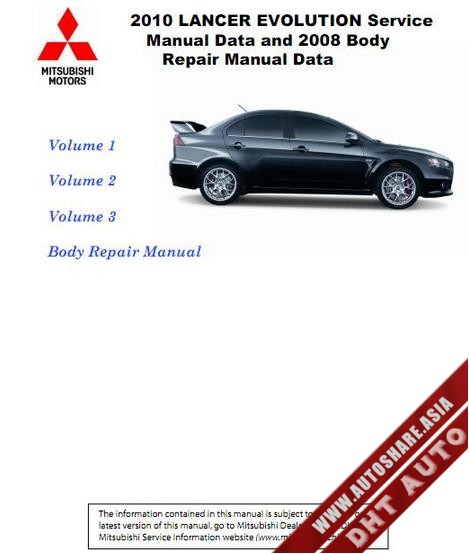 Mitsubishi ebook,soft: [Service Manual] Mitsubishi Evolution X 2010 ...