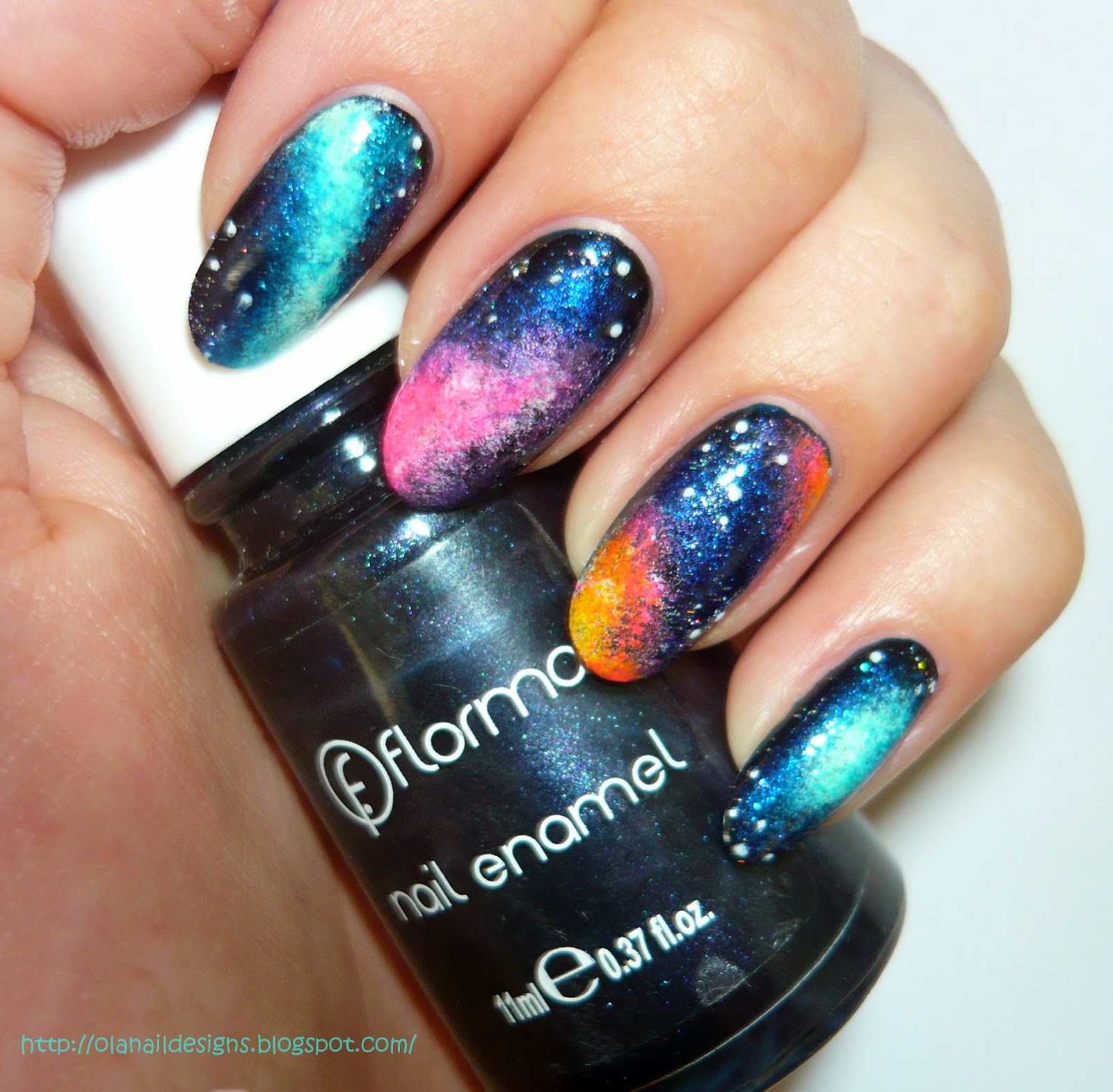 Ola nail designs: galaxy nails