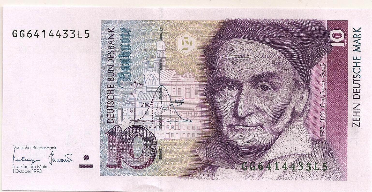 coins and more: 337) Johann Carl Friedrich Gauss: A 10 Mark German ...