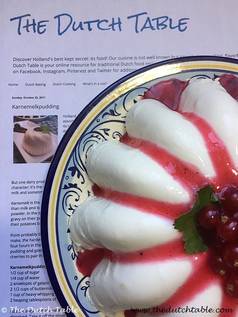 The Dutch Table: Karnemelkpudding (Dutch Buttermilk Pudding)