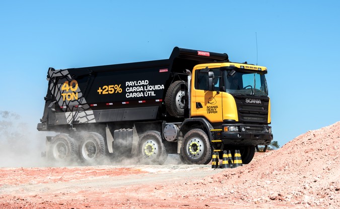 Scania Heavy Tipper: Um gigante da mineração