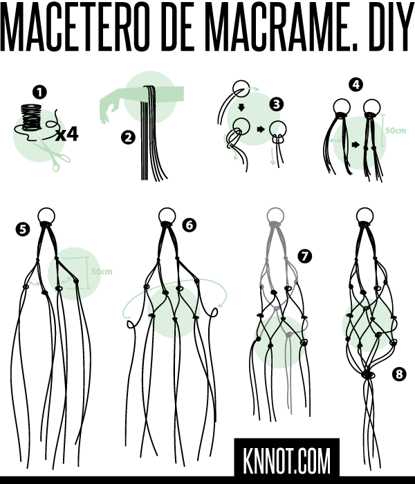CÓMO HACER UN MACETERO COLGANTE DE MACRAMÉ | KNNOT.COM