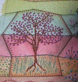 Spring Returns to the Land: a landscape quilt block - part two