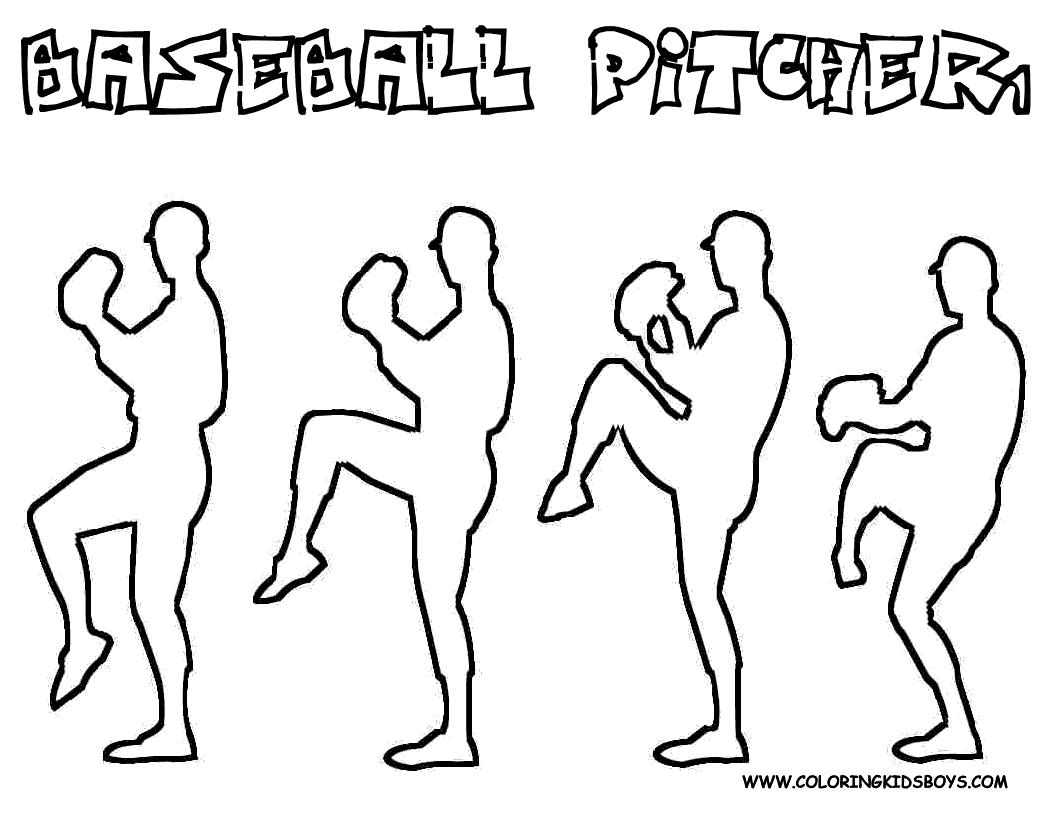 Baseball Pitcher Coloring Pages Coloring Pages
