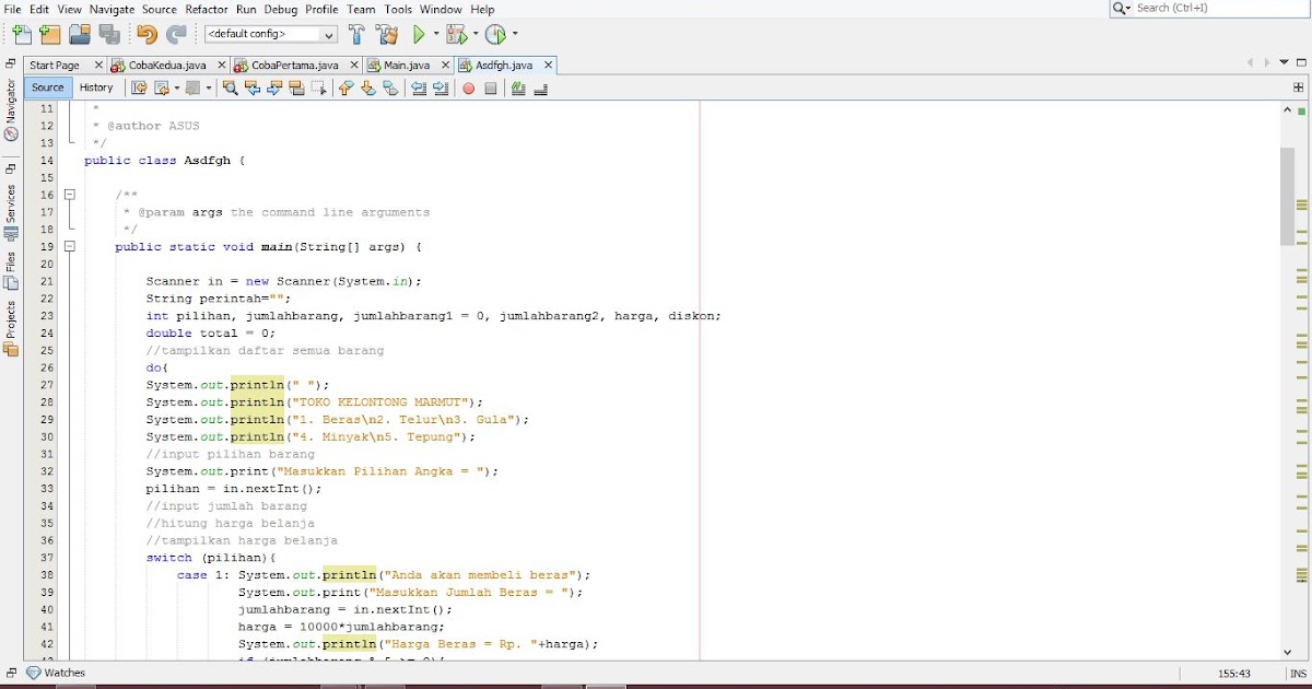 Program Penjualan Toko Kelontong dengan Java Netbeans sederhana