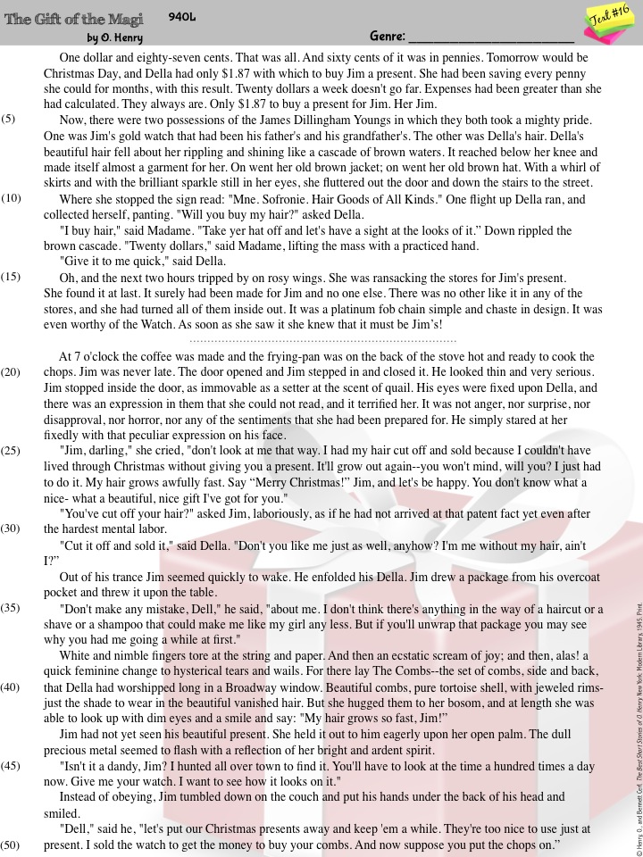 A Teachable Moment: Freebie Passages for Middle Grades Close Reading ...