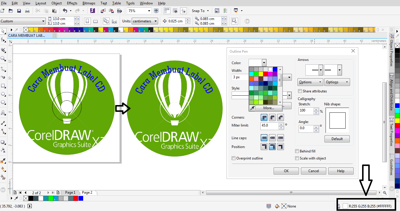 Cara Membuat Label CD dengan CorelDraw X7