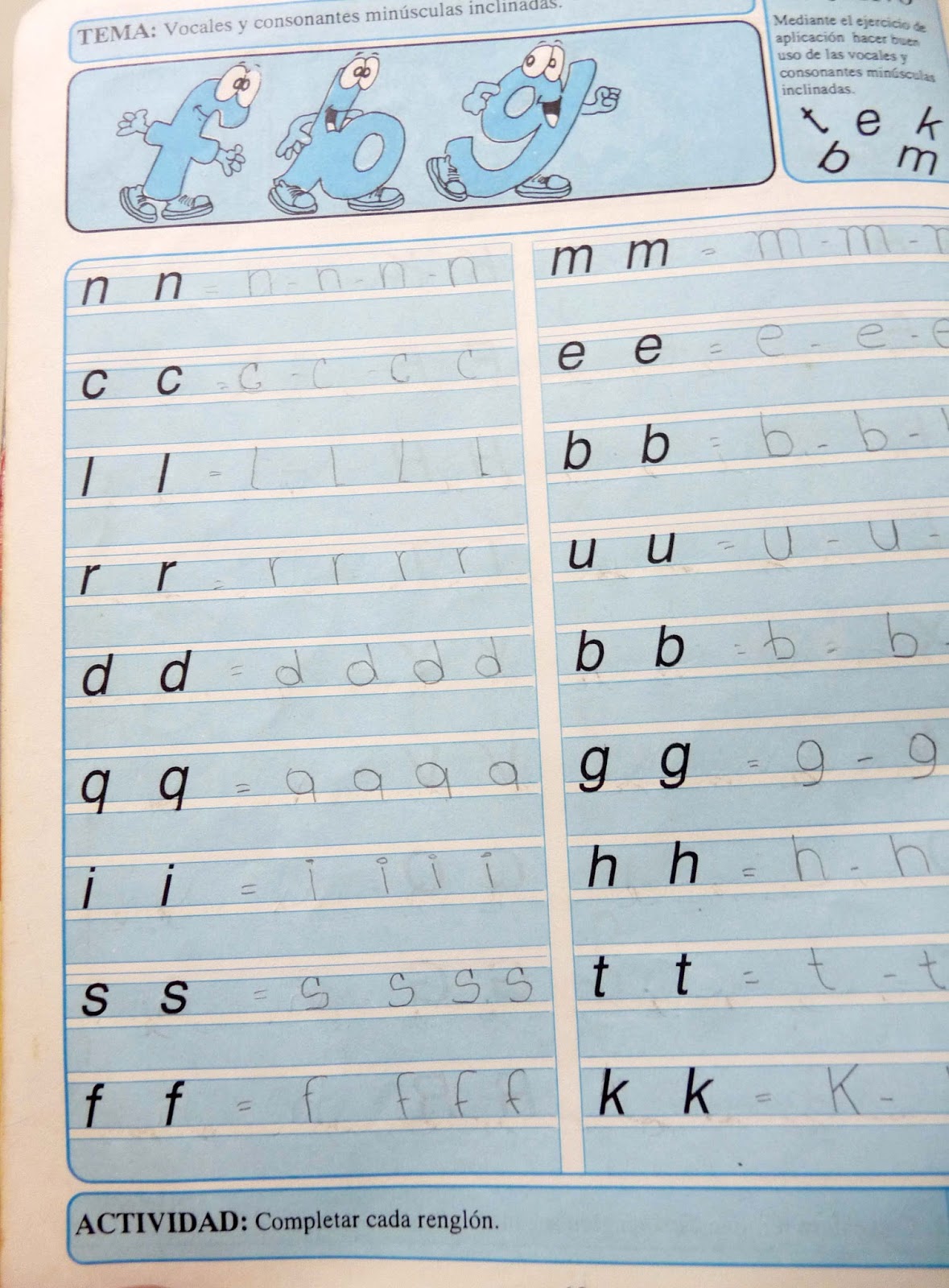 caligrafia, arte y diseño: Caligrafía escolar: Letra script.