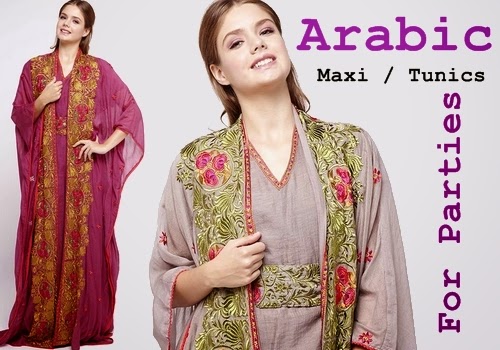 Arab Maxi / Tunics Dress | Colorful Party Wear Arabic Clothing for ...