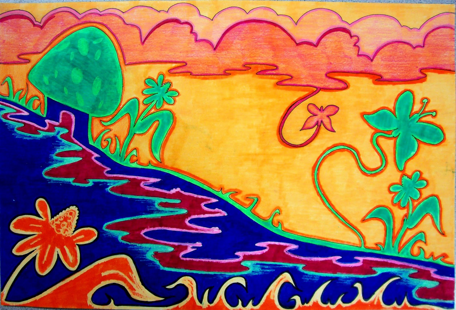 The Lost Sock : I Love this Line Landscape idea...