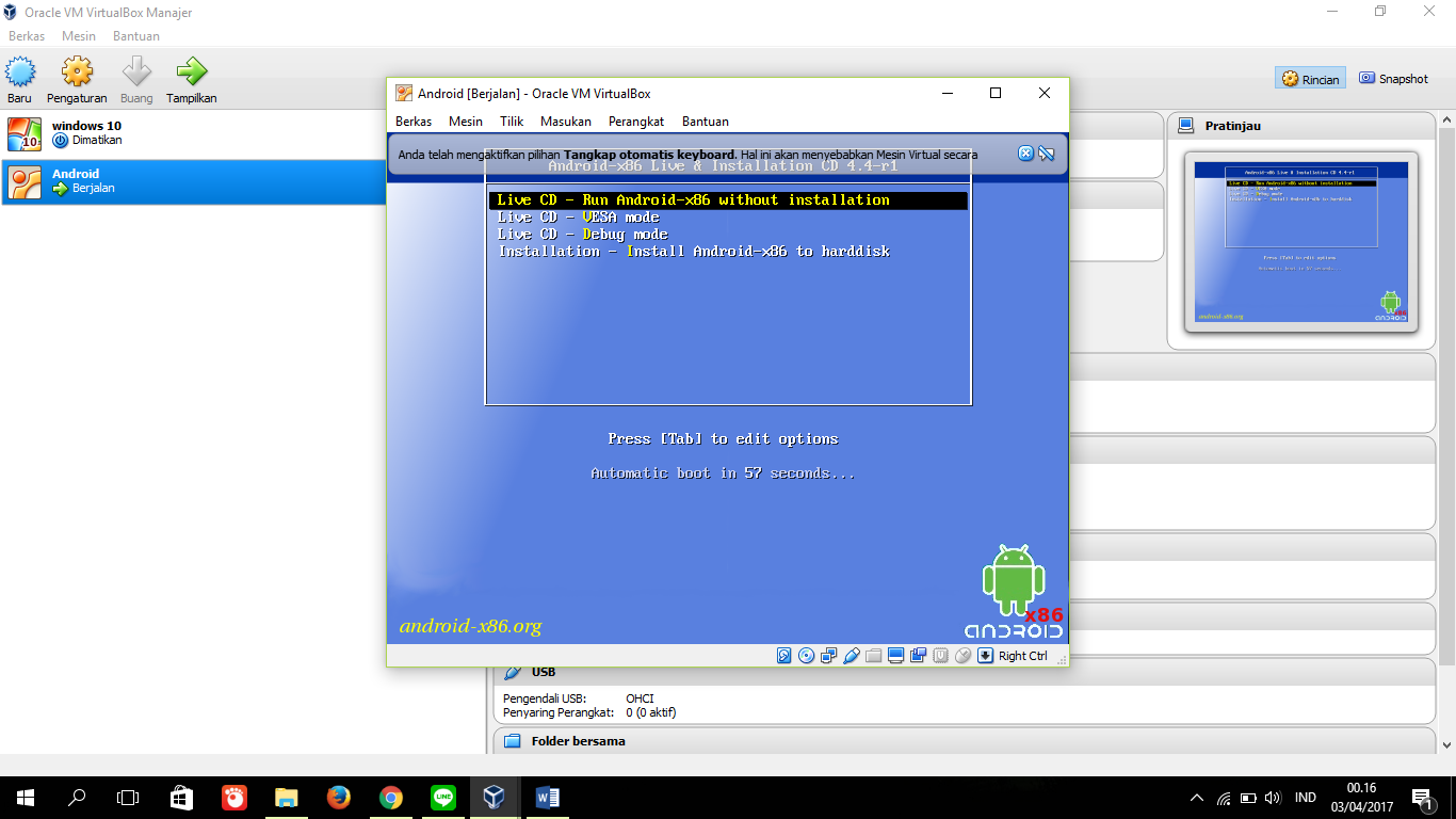 Membuat Android Virtual Machine