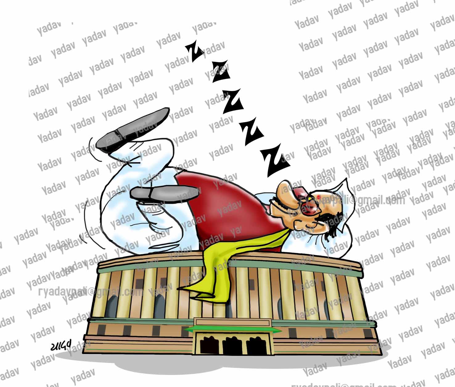 indian caricature: neta cartoon