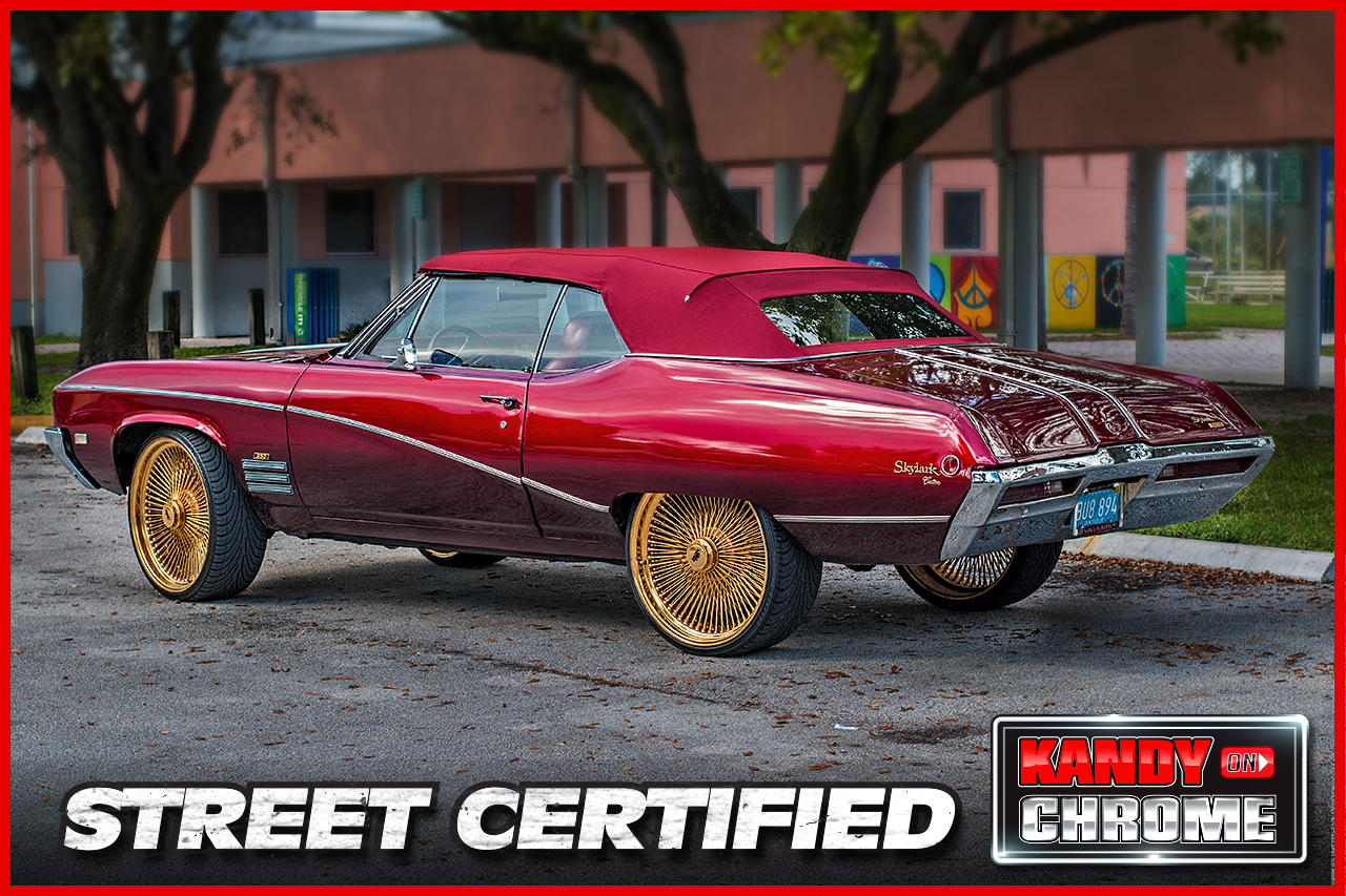 Kandy on Chrome: 68 Buick Skylark on all Gold 24 Inch Daytons