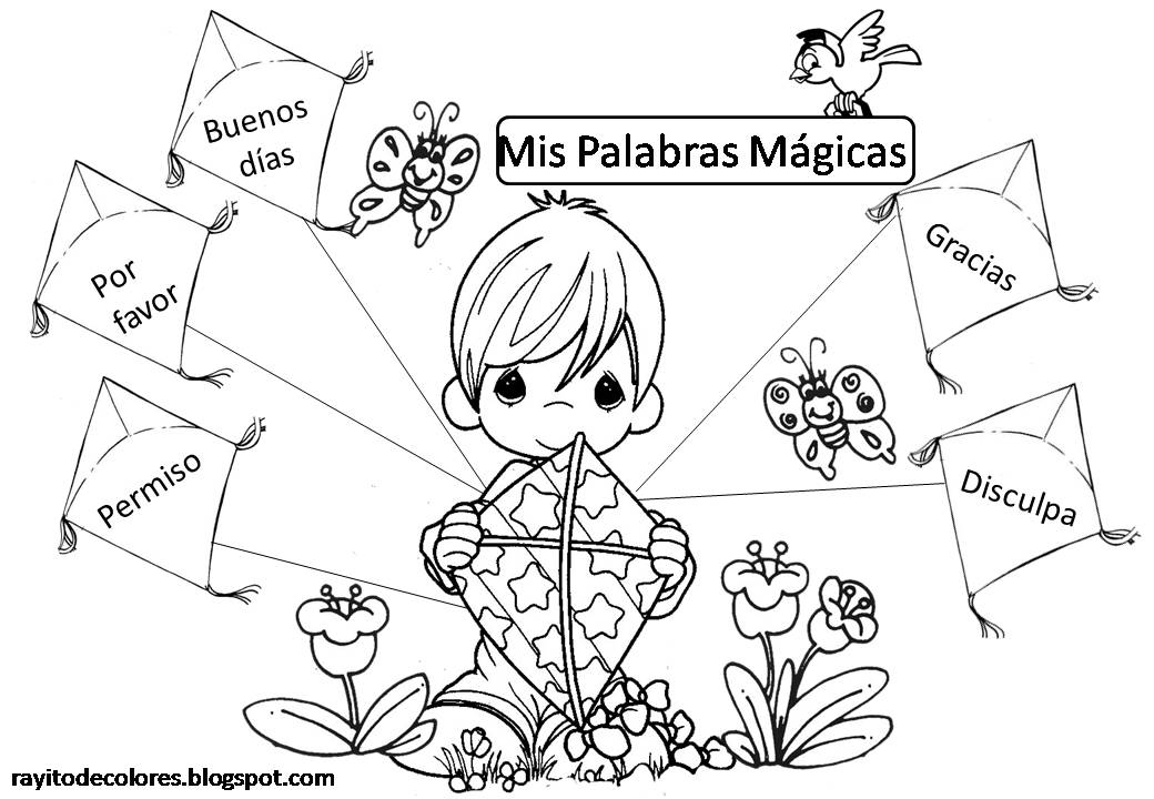 Rayito de Colores: Carteles de Palabras Mágicas