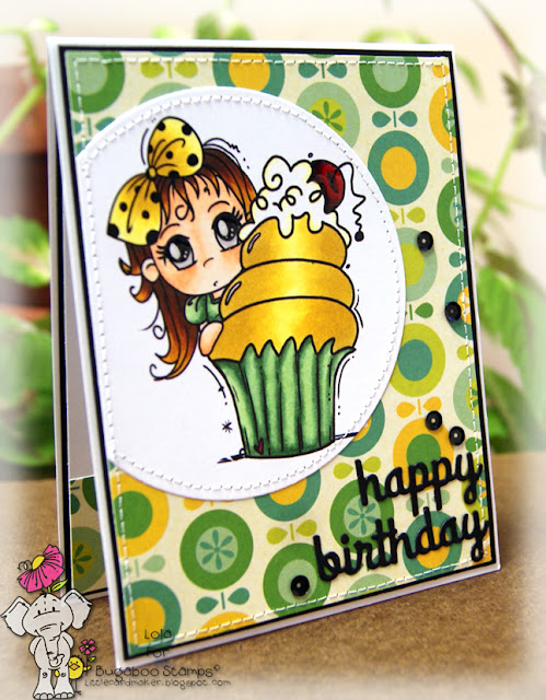 Little Card Maker: Retro Chibi Birthday with Bugaboo Stamps