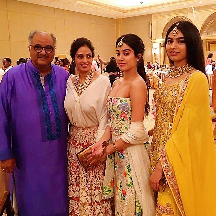 Sridevi with Family at a wedding in Dubai