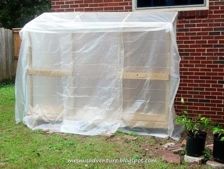 Mrs. (Mis)Adventure: Homemade Lean-to Greenhouse