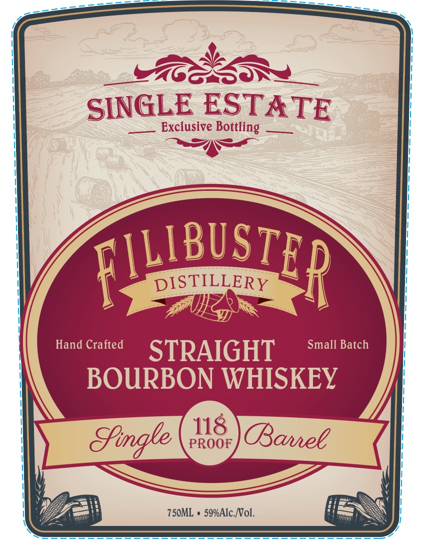 Filibuster Single Estate Straight Bourbon Whiskey ~ Just Malt