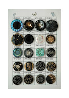 Splendid Crystals Czech Republic: Glass Buttons - Hand Painted