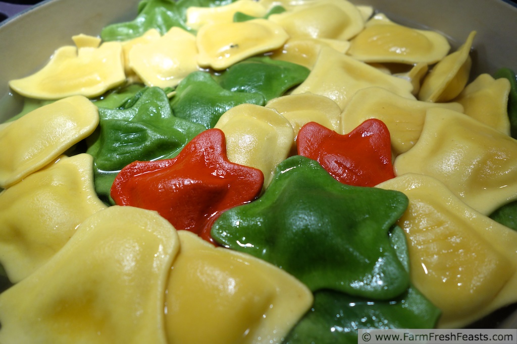 Farm Fresh Feasts: Alfredo-Pesto Holiday Ravioli Carbo Loading-Quick Take