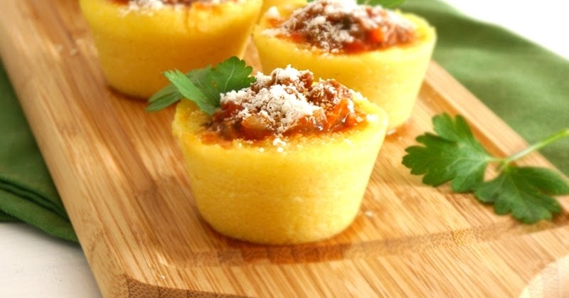 Party Food | Gourmet Polenta Bologenese Cups Recipe - Party Ideas ...