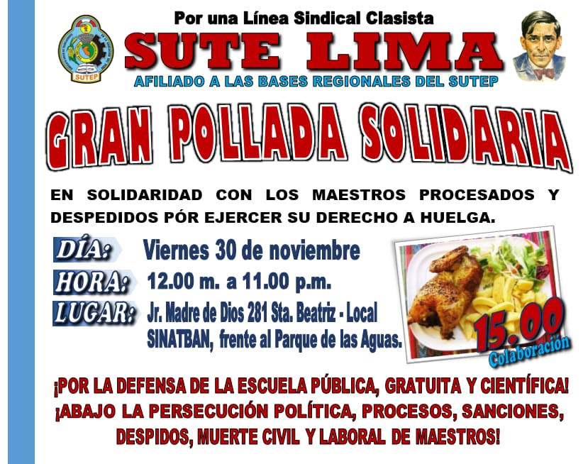 SITER LIMA FENATEPERU: VIERNES 30 DE NOVIEMBRE A PARTIR DE LAS 12.00 ...
