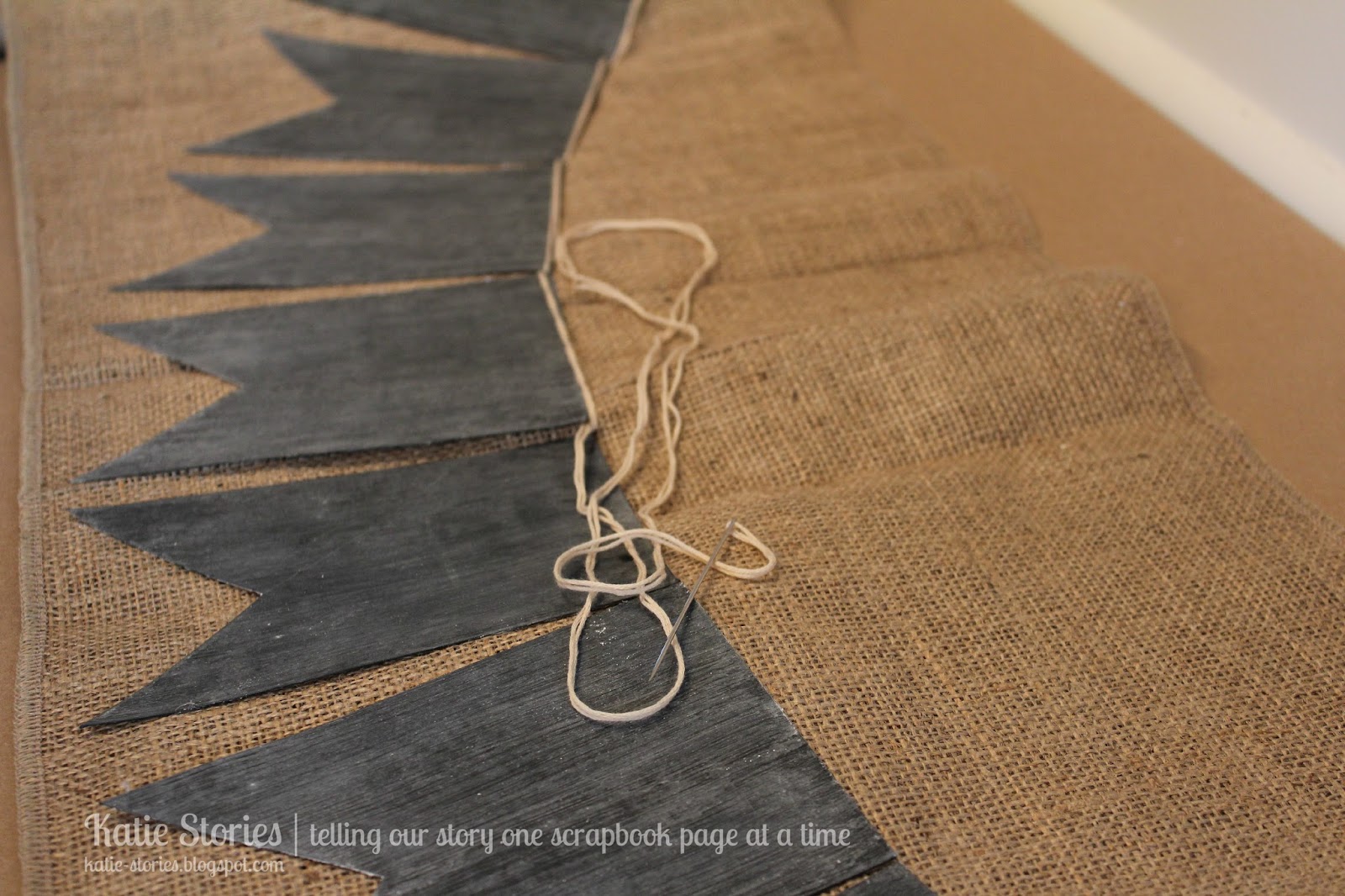 Katie Stories {Scrapbook + Crafting Blog}: Chalkboard Banner Burlap ...