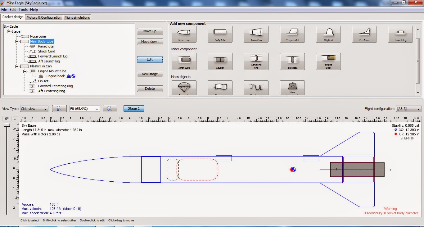 Model Rocket Building: Cadet Cruiser In Open Rocket